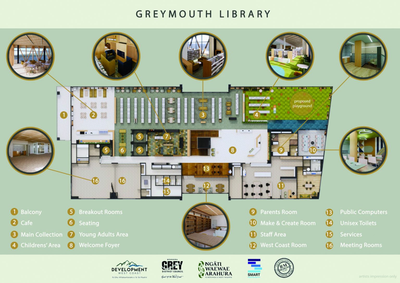 First look at new library layout - Greymouth Star